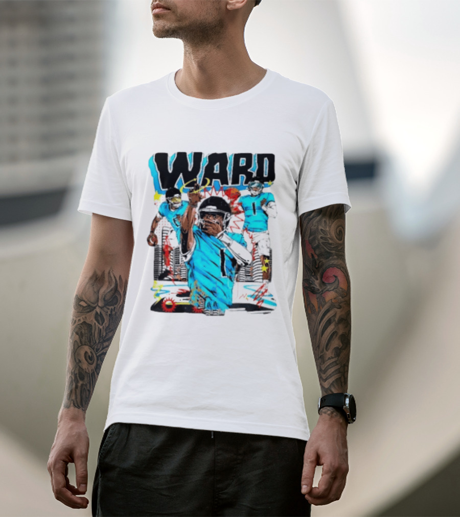 Tennessee Titans Ward Player Cartoon Comic T-Shirt
