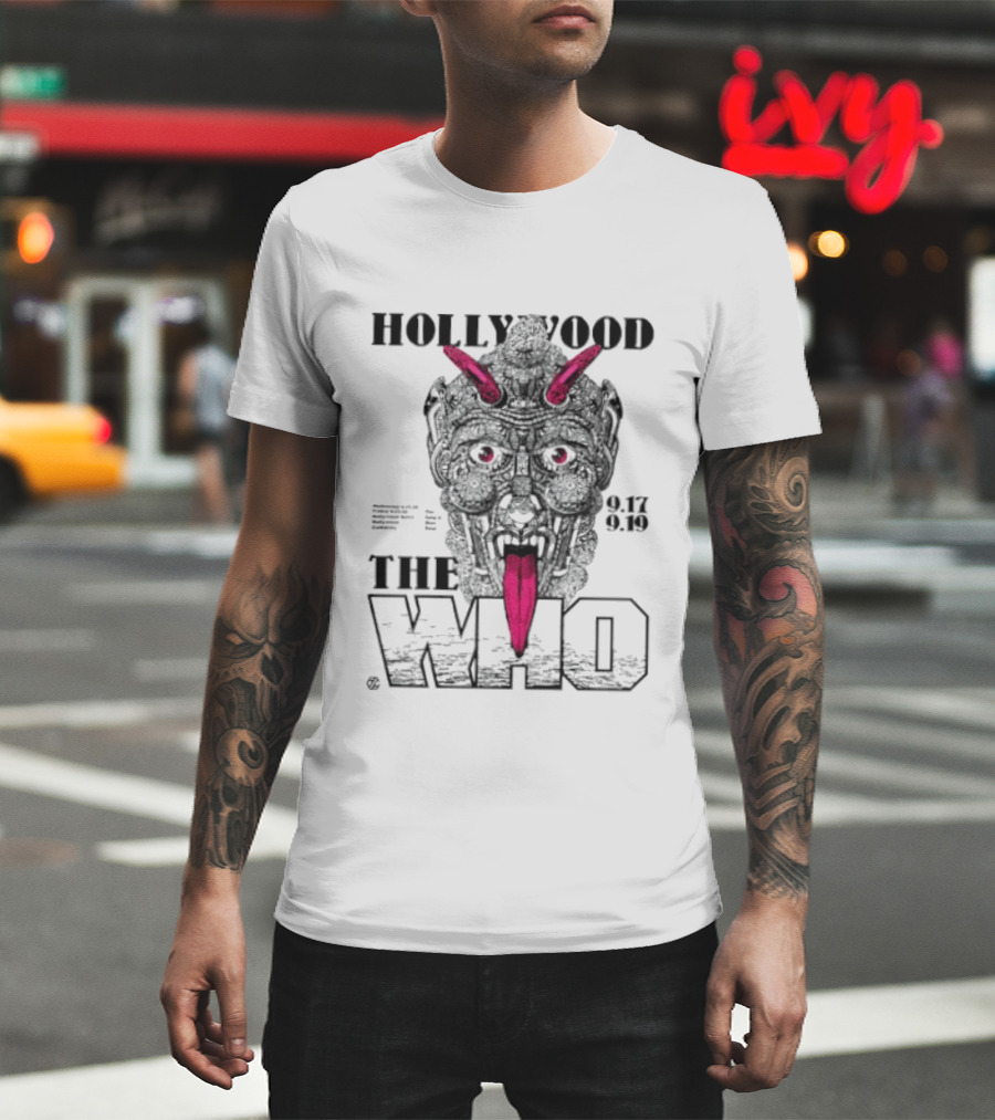 Hollywood The Who Los Angeles 2025 Demon Face 9.17 9.18 T-Shirt