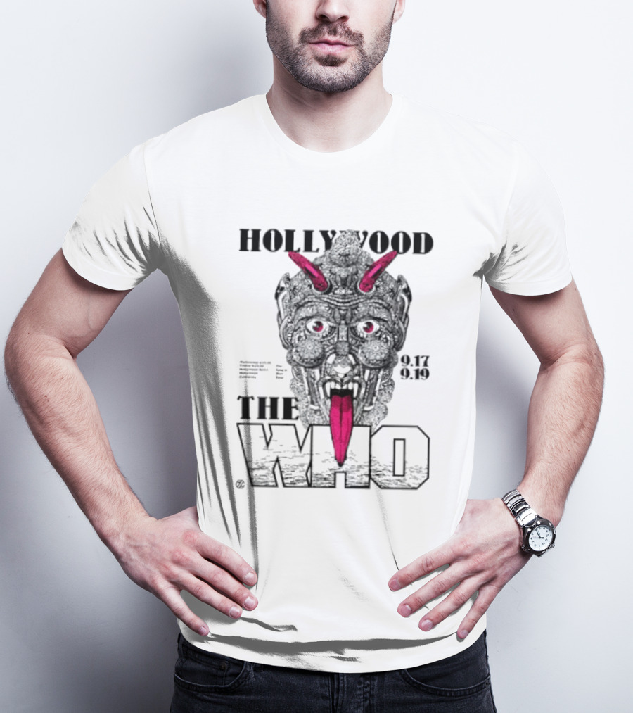 Hollywood The Who Los Angeles 2025 Demon Face 9.17 9.18 T-Shirt
