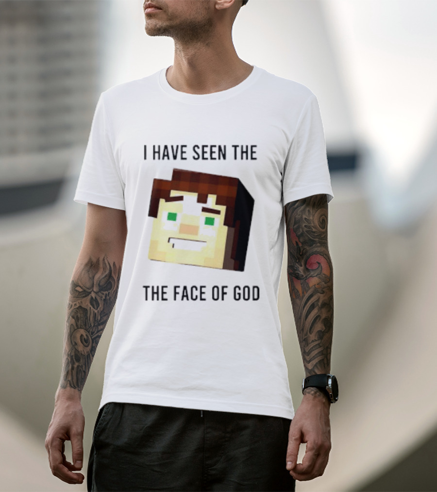 I Have Seen The Face Of God Minecraft Style Pixel T-Shirt