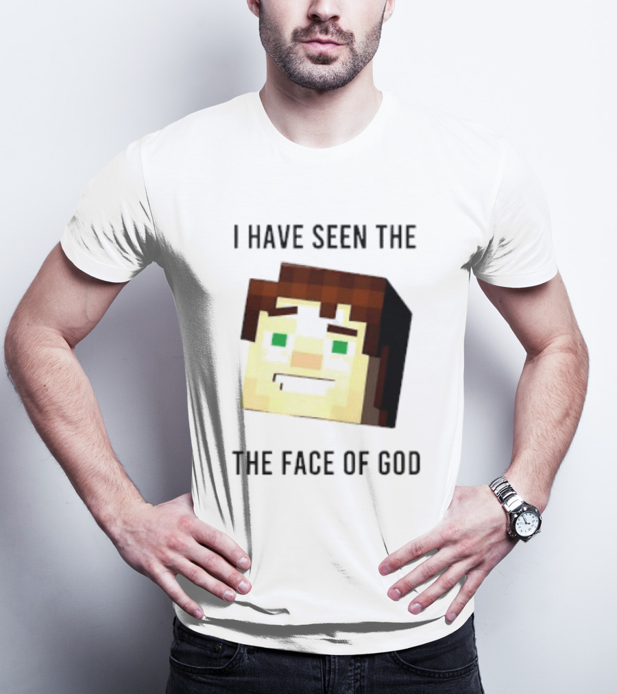 I Have Seen The Face Of God Minecraft Style Pixel T-Shirt