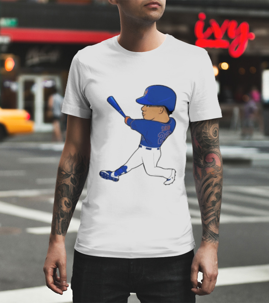 Juan Soto 22 Mets Baseball Swing LGM T-Shirt