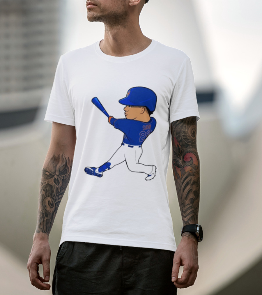 Juan Soto 22 Mets Baseball Swing LGM T-Shirt