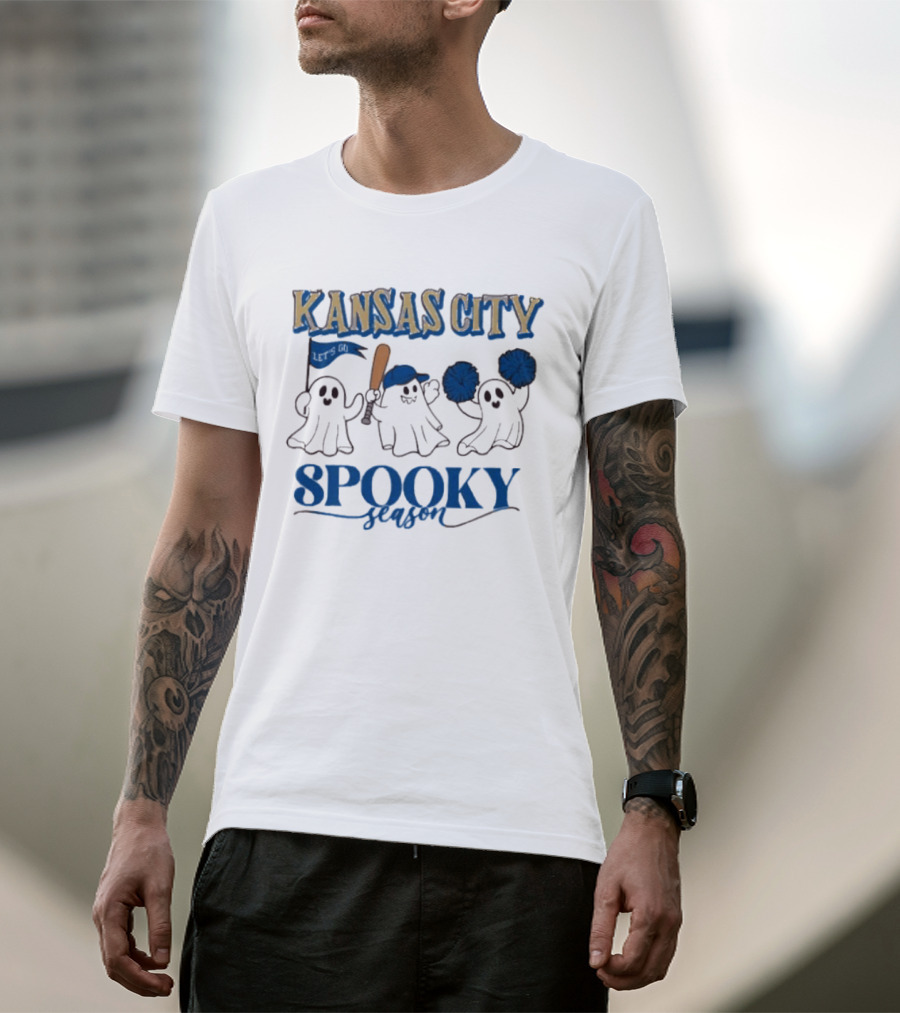 Kansas City Royals Spooky Season Ghosts Baseball Halloween T-Shirt