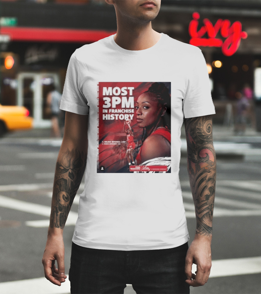 Kelsey Mitchell Most 3PM In Franchise History Indiana Fever T-Shirt