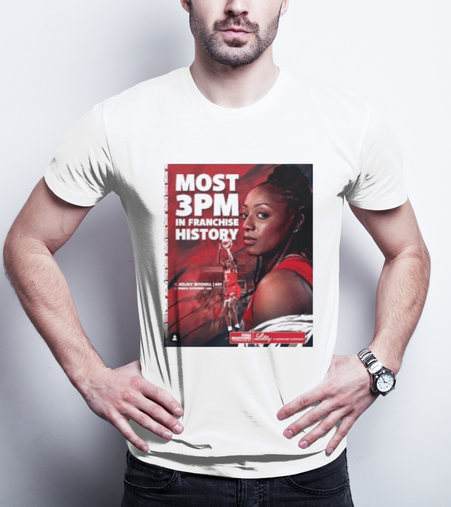 Kelsey Mitchell Most 3PM In Franchise History Indiana Fever T-Shirt