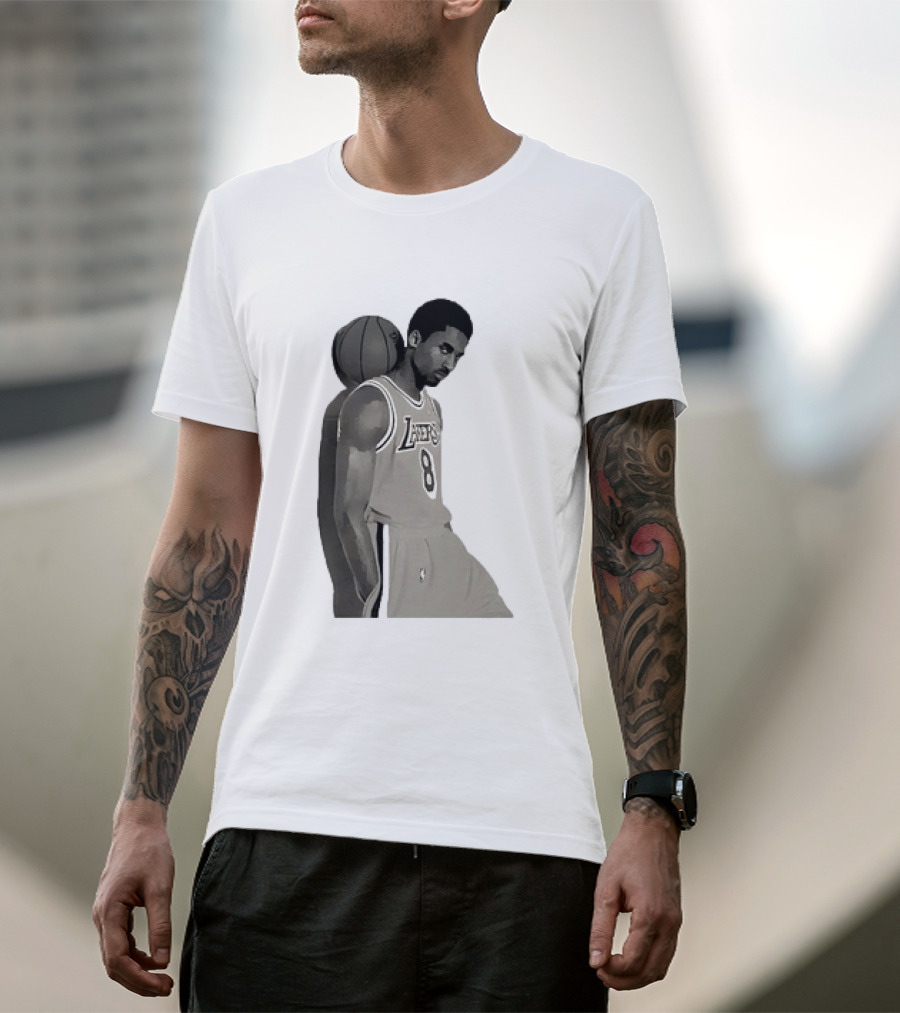 Kobe Bryant LA Lakers NBA Legend Iconic Number 8 T-Shirt