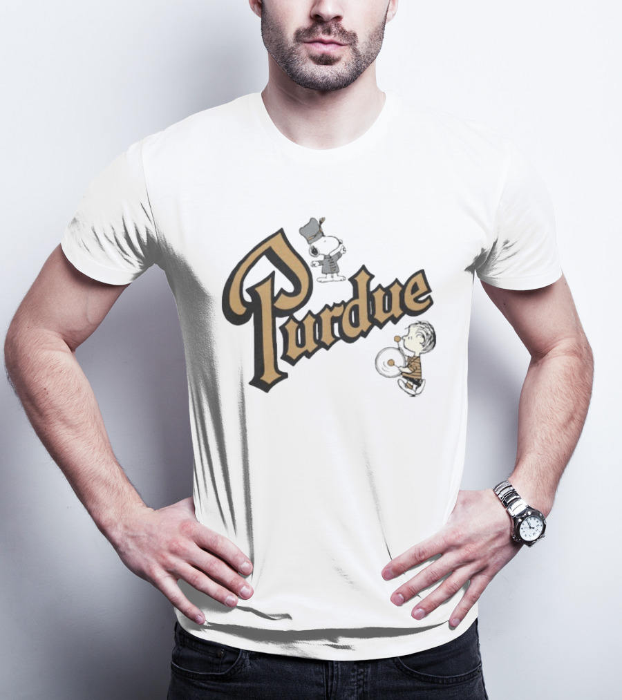 Purdue Boilermakers Snoopy And Charlie Brown Football T-Shirt