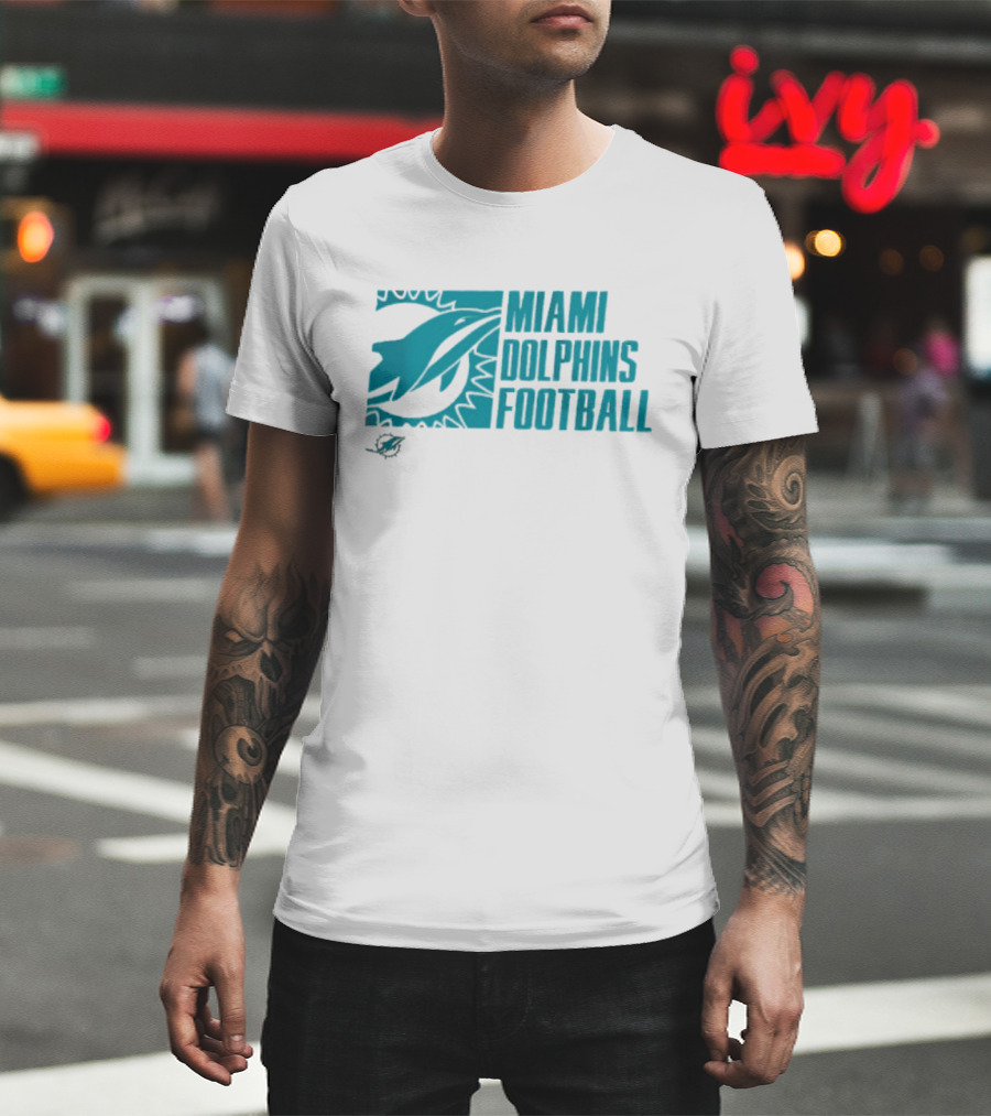 Miami Dolphins Football Fan Apparel Post Game Wear T-Shirt