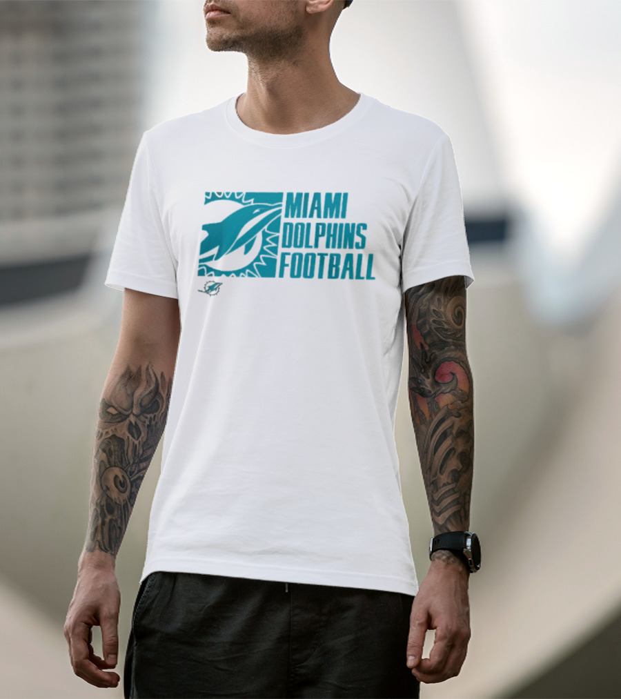 Miami Dolphins Football Fan Apparel Post Game Wear T-Shirt