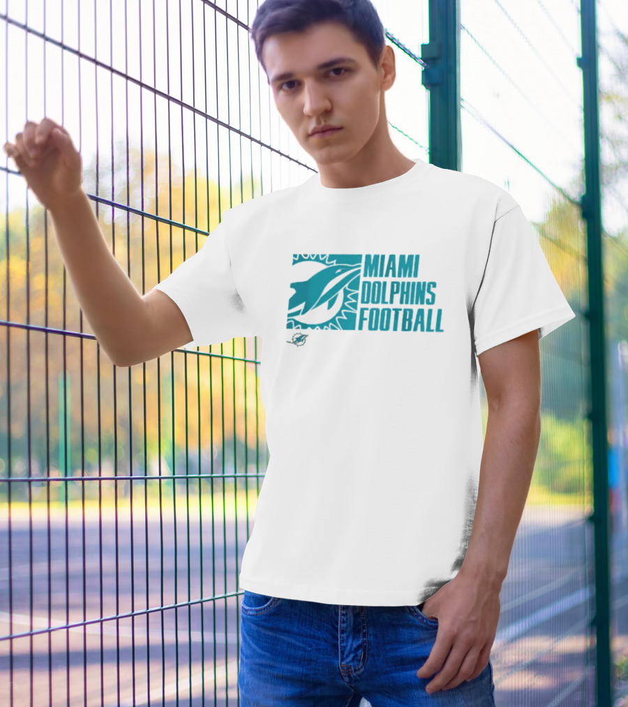 Miami Dolphins Football Fan Apparel Post Game Wear T-Shirt
