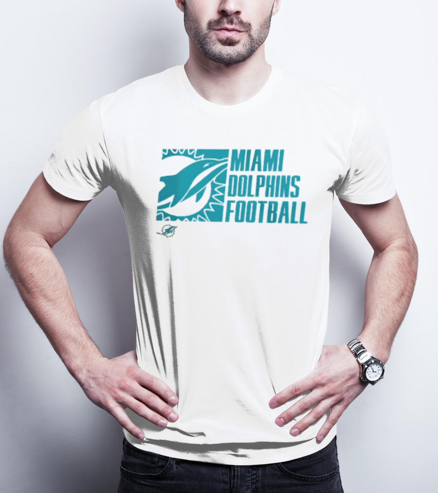Miami Dolphins Football Fan Apparel Post Game Wear T-Shirt