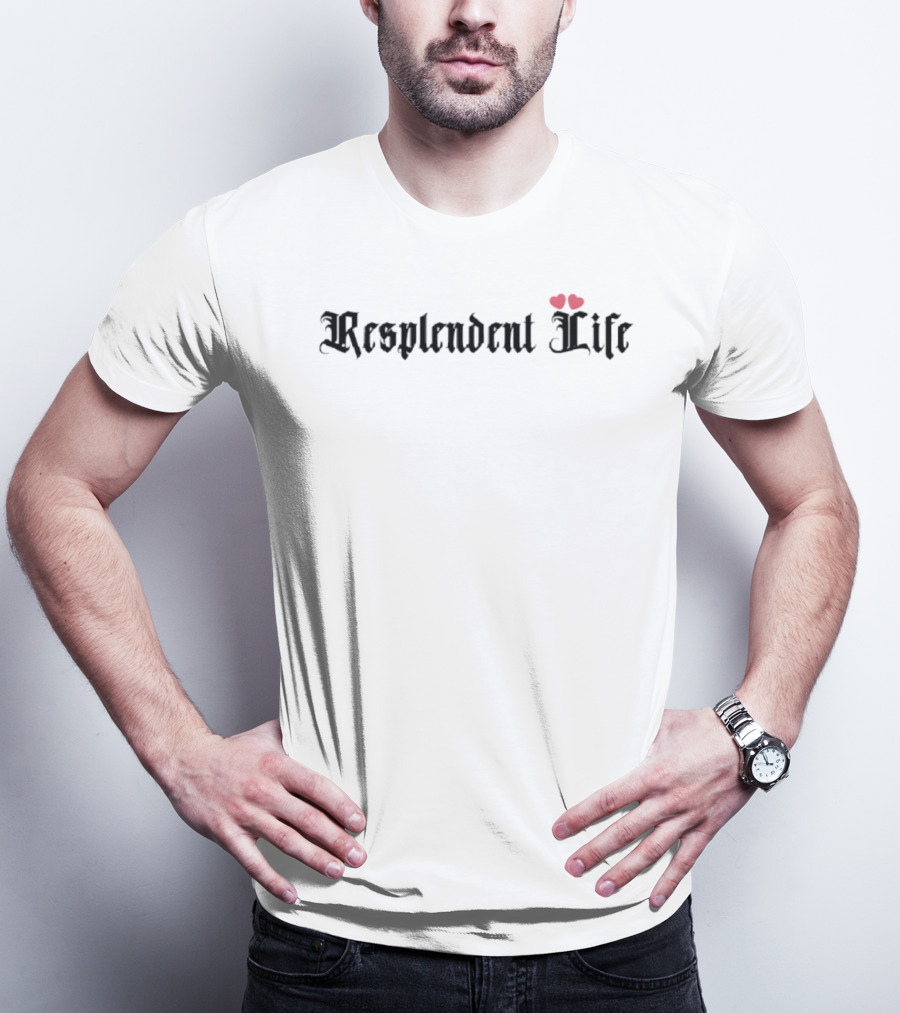 Resplendent Life Gothic Style Two Heart Motif T-Shirt