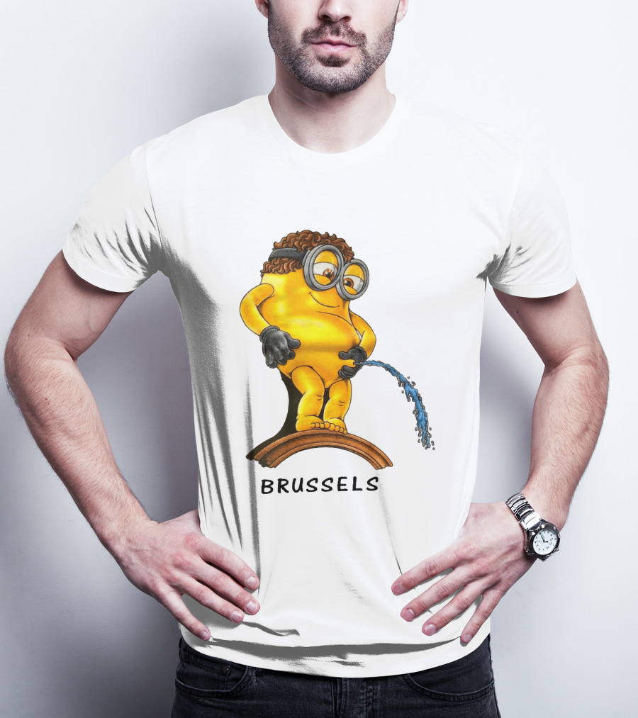 Brussels Pee Minion Parody Manneken Pis T-Shirt