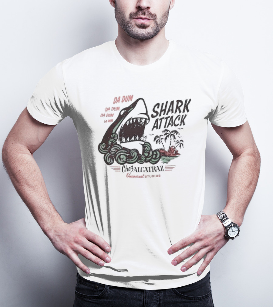 Big Wave Shark Attack Che Alcatraz Island California Adventure T-Shirt
