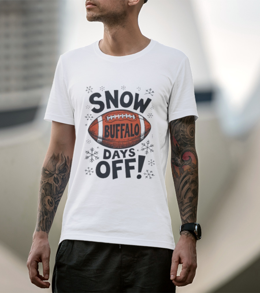 Snow Buffalo Days Off Buffalo Football Snowflake T-Shirt