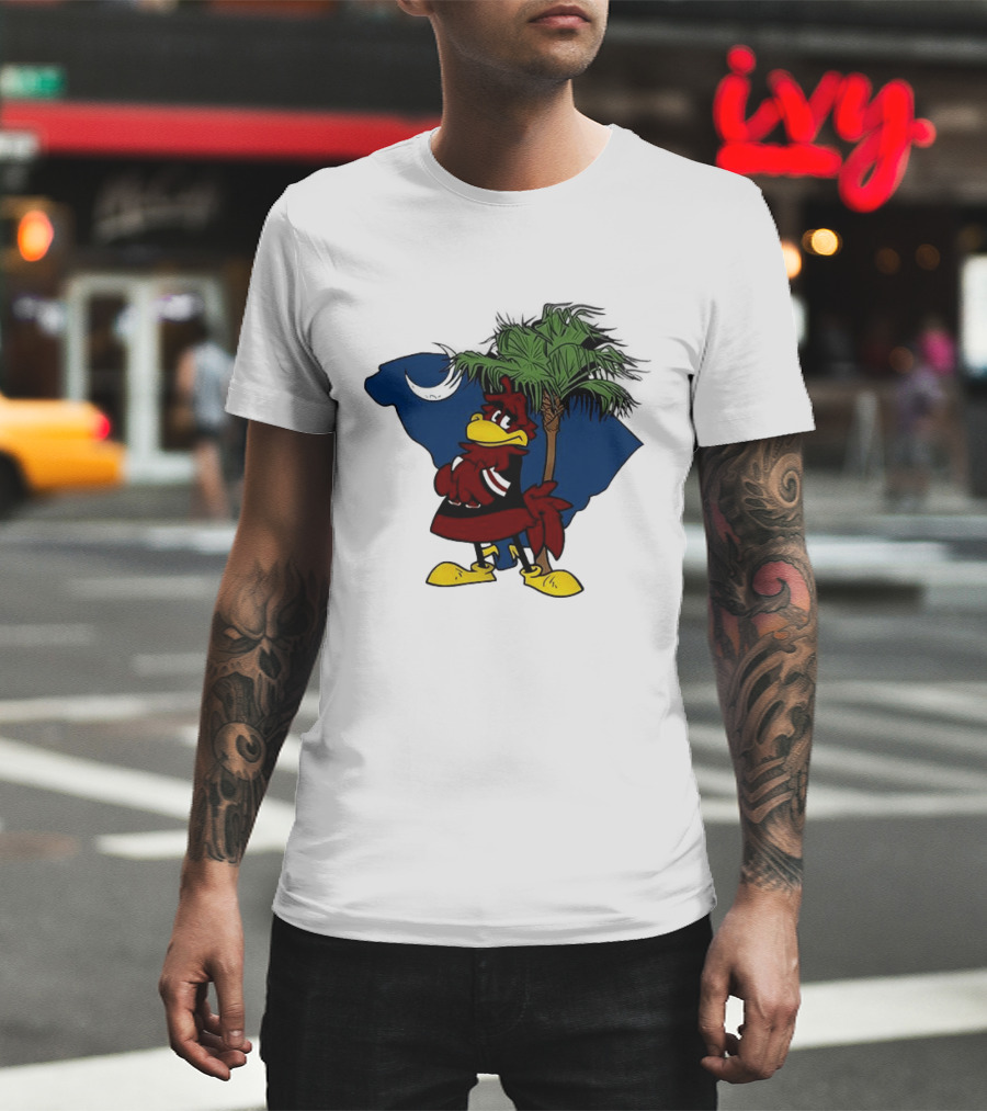 South Carolina Gamecocks Hey Gamecocks Mascot Palmetto Crescent T-Shirt