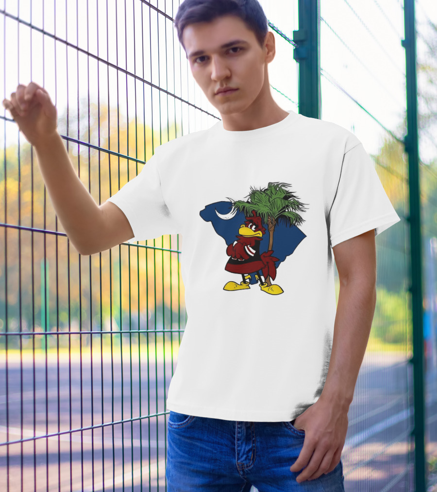South Carolina Gamecocks Hey Gamecocks Mascot Palmetto Crescent T-Shirt