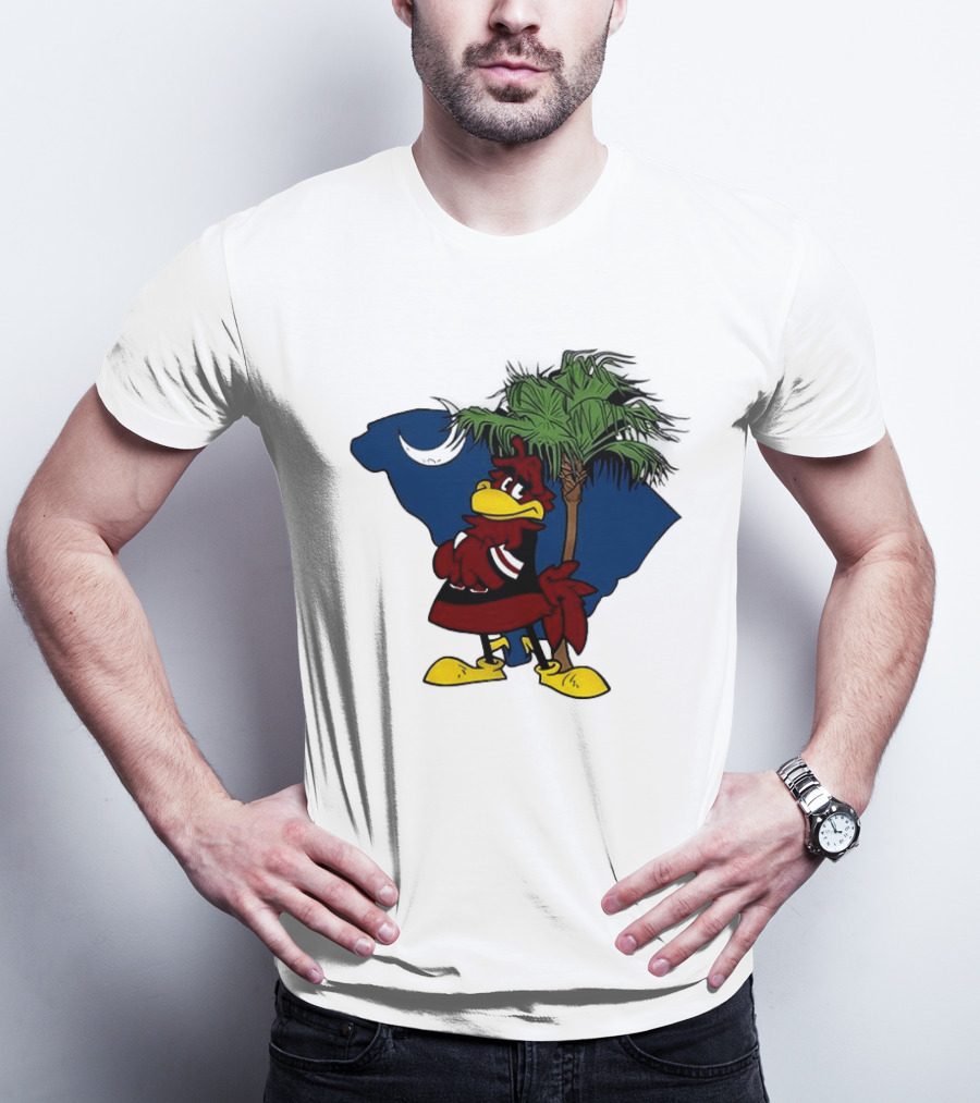 South Carolina Gamecocks Hey Gamecocks Mascot Palmetto Crescent T-Shirt