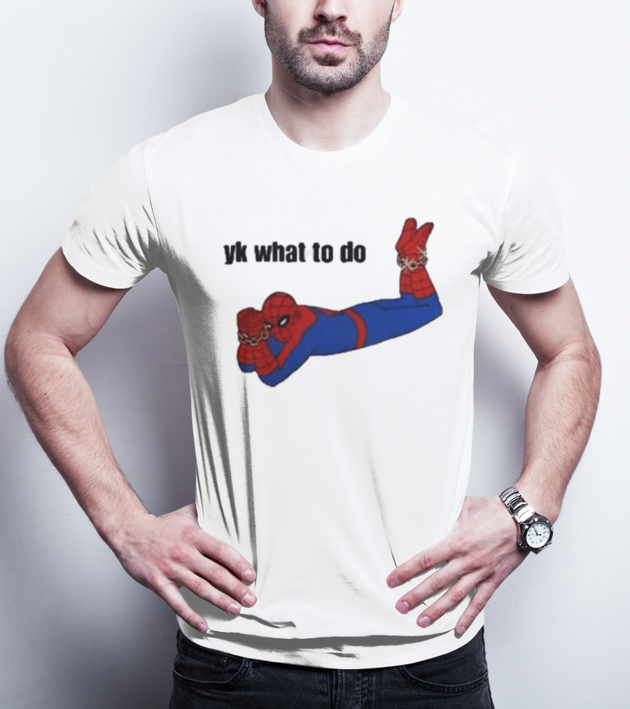 Spooderman YK What To Do Meme T-Shirt