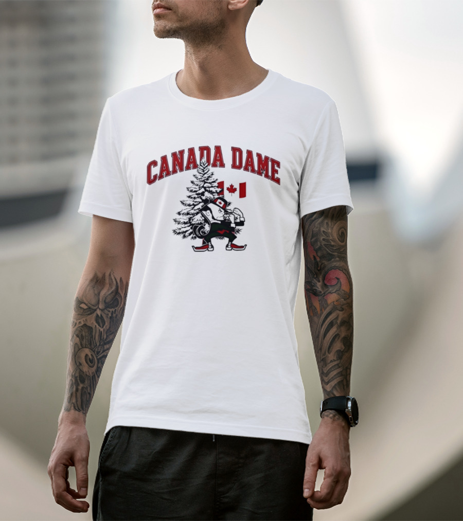 Canada Dame Canadian Christmas Tree Notre Dame Fighting Irish T-Shirt