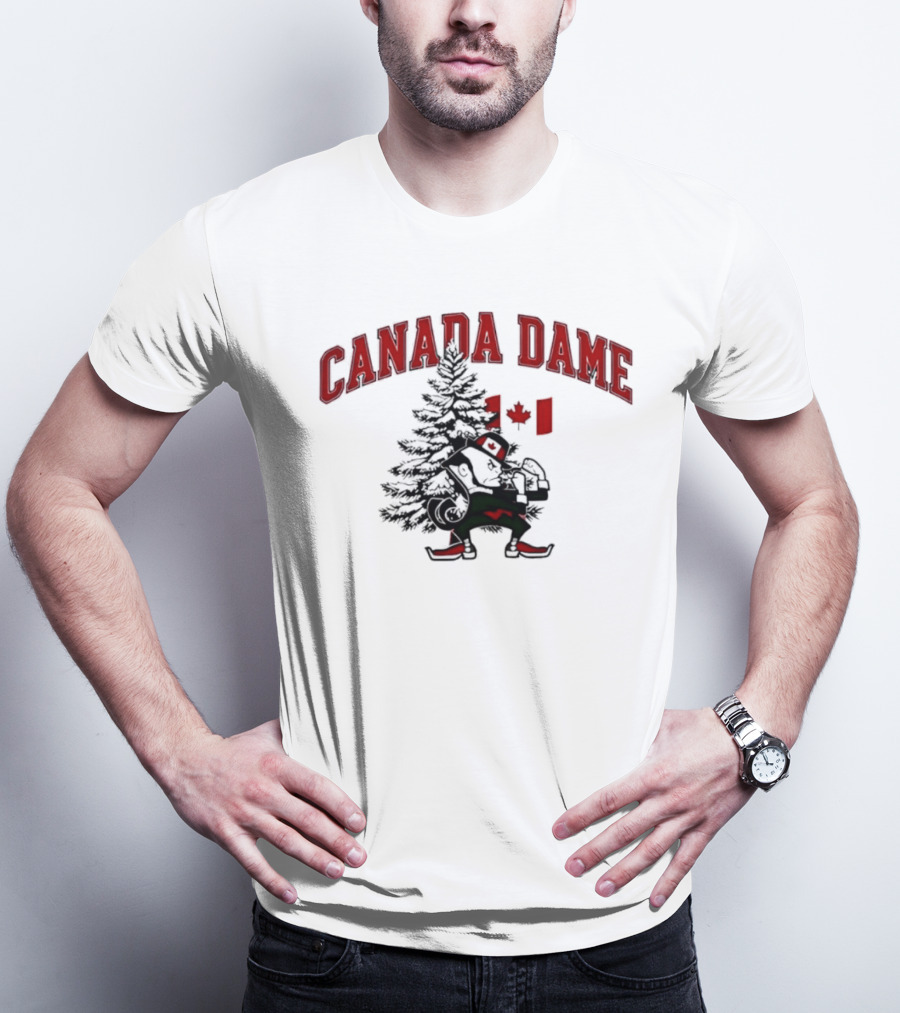 Canada Dame Canadian Christmas Tree Notre Dame Fighting Irish T-Shirt