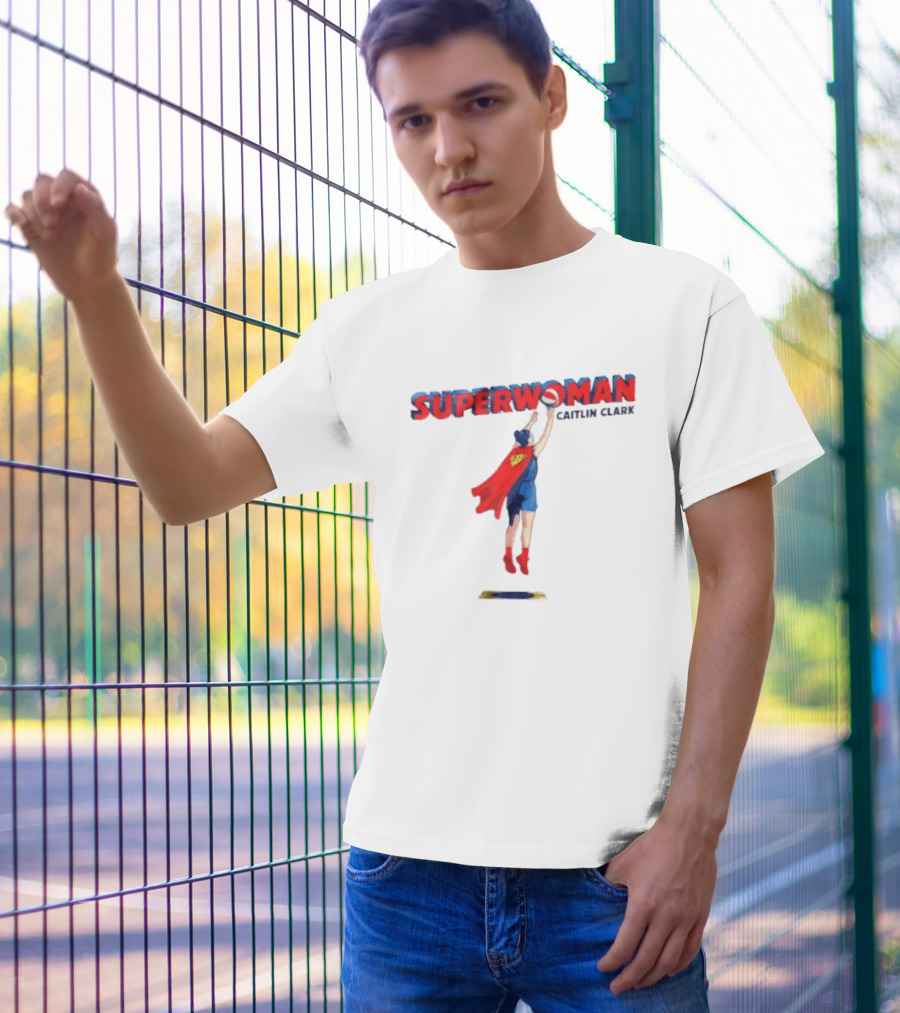 Superwoman Caitlin Clark Basketball Indiana Fever Sports Heroine T-Shirt