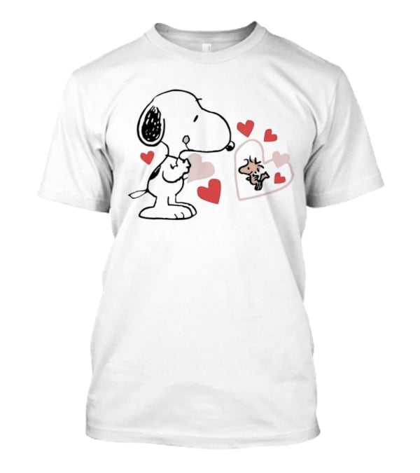 Peanuts Snoopy Woodstock Valentine Hearts Love T-Shirt
