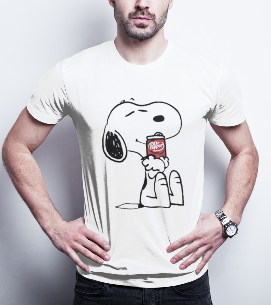 Snoopy Hugging Dr Pepper Can T-Shirt