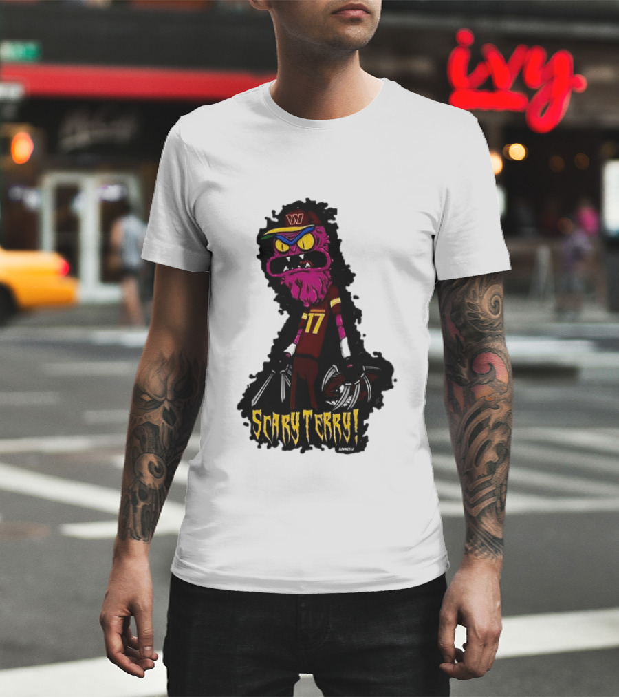 Washington Commanders Scary Terry McLaurin 17 Terrifying Terry T-Shirt