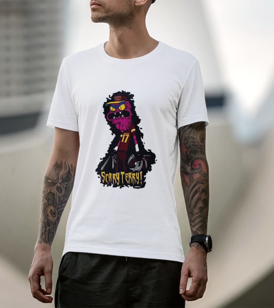 Washington Commanders Scary Terry McLaurin 17 Terrifying Terry T-Shirt