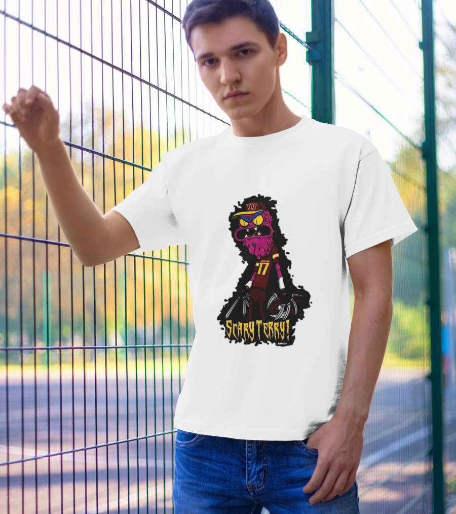 Washington Commanders Scary Terry McLaurin 17 Terrifying Terry T-Shirt