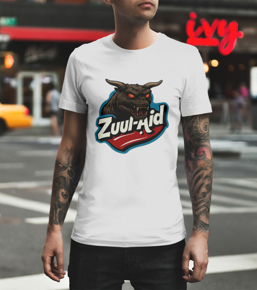 Zuul Aid Ghostbusters Demon Red Eyes Monster T-Shirt