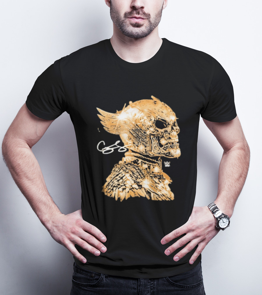 WWE Cody Rhodes American Nightmare Golden Skull T-Shirt