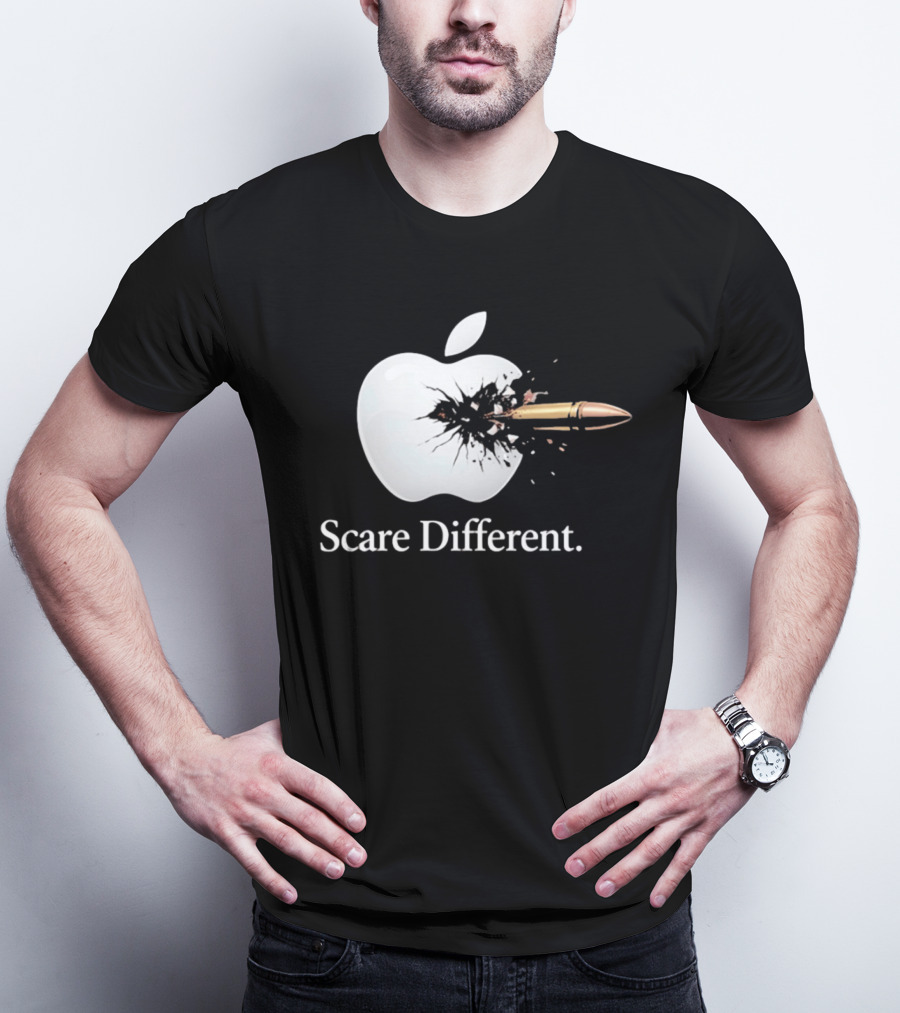 Scare Different Apple Bullet Hole Explosion T-Shirt