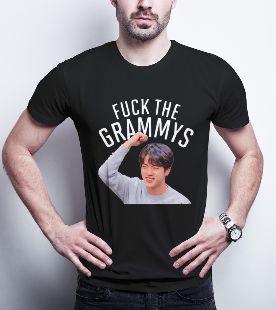 Jin BTS Fuck The Grammys K Pop Bangtan Boys Fandom T-Shirt