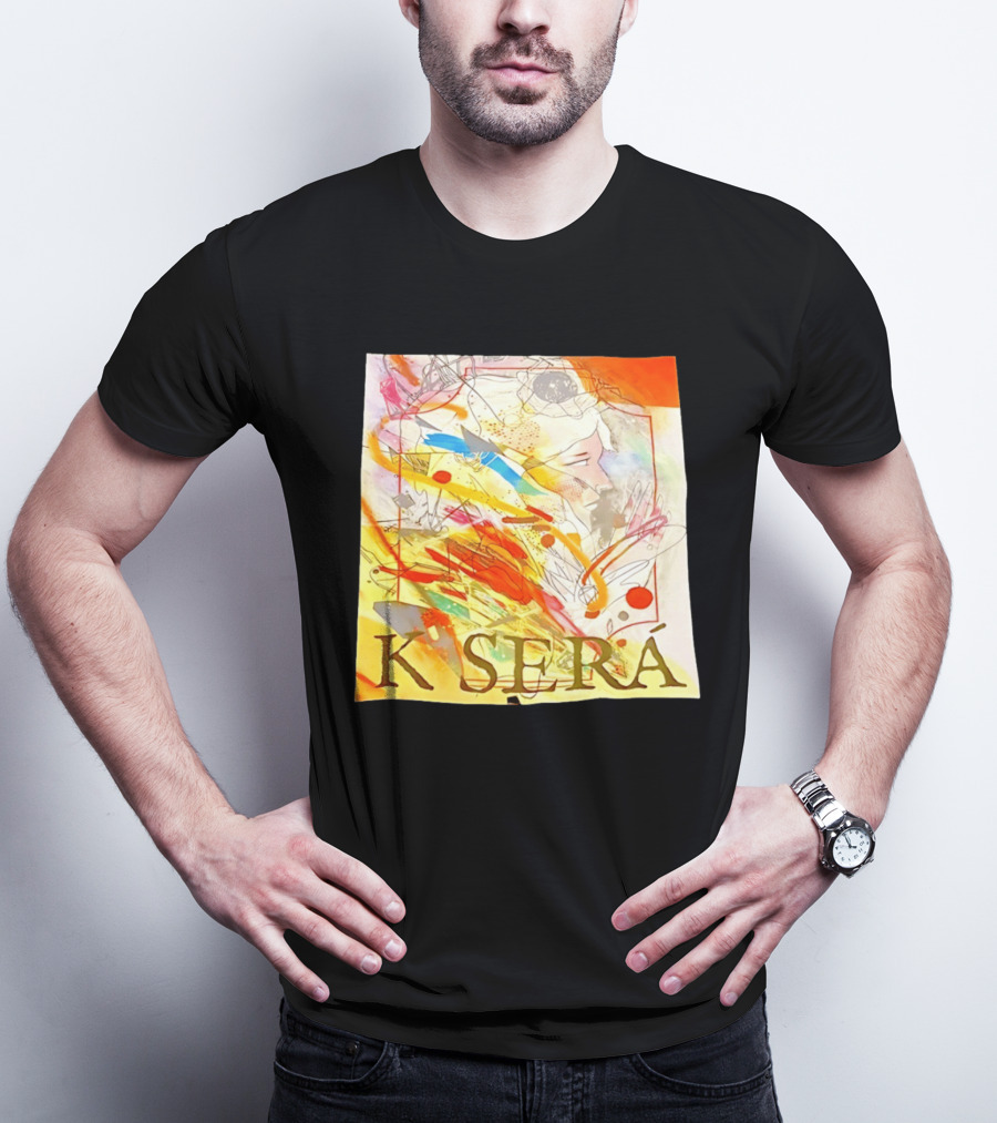 K Será Colorful Abstract Face Expression T-Shirt