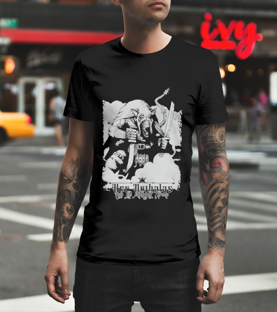 Ker Nethalas Into The Midnight Throne Rat Warrior Sword And Dagger Creature T-Shirt