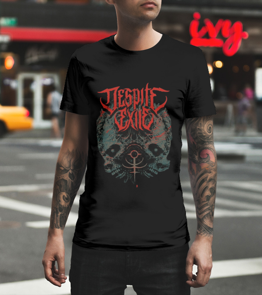 Despite Exile Ever Before Never Again Skull T-Shirt
