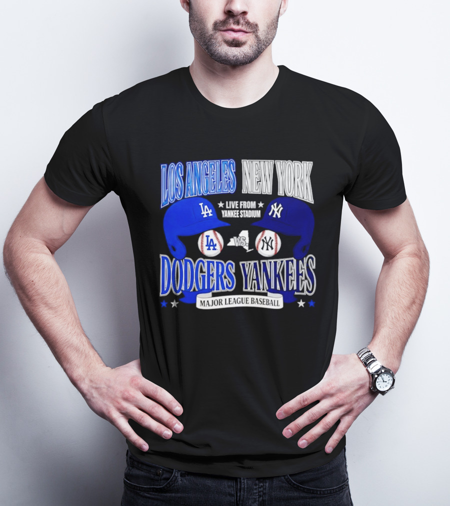 Los Angeles Dodgers Vs New York Yankees Live From Yankee Stadium Major League Baseball T-Shirt
