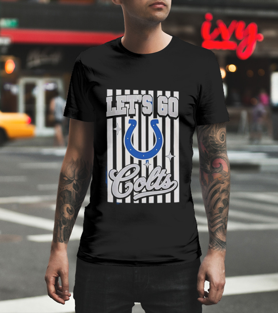 Let's Go Indianapolis Colts Football Colts Horseshoe T-Shirt