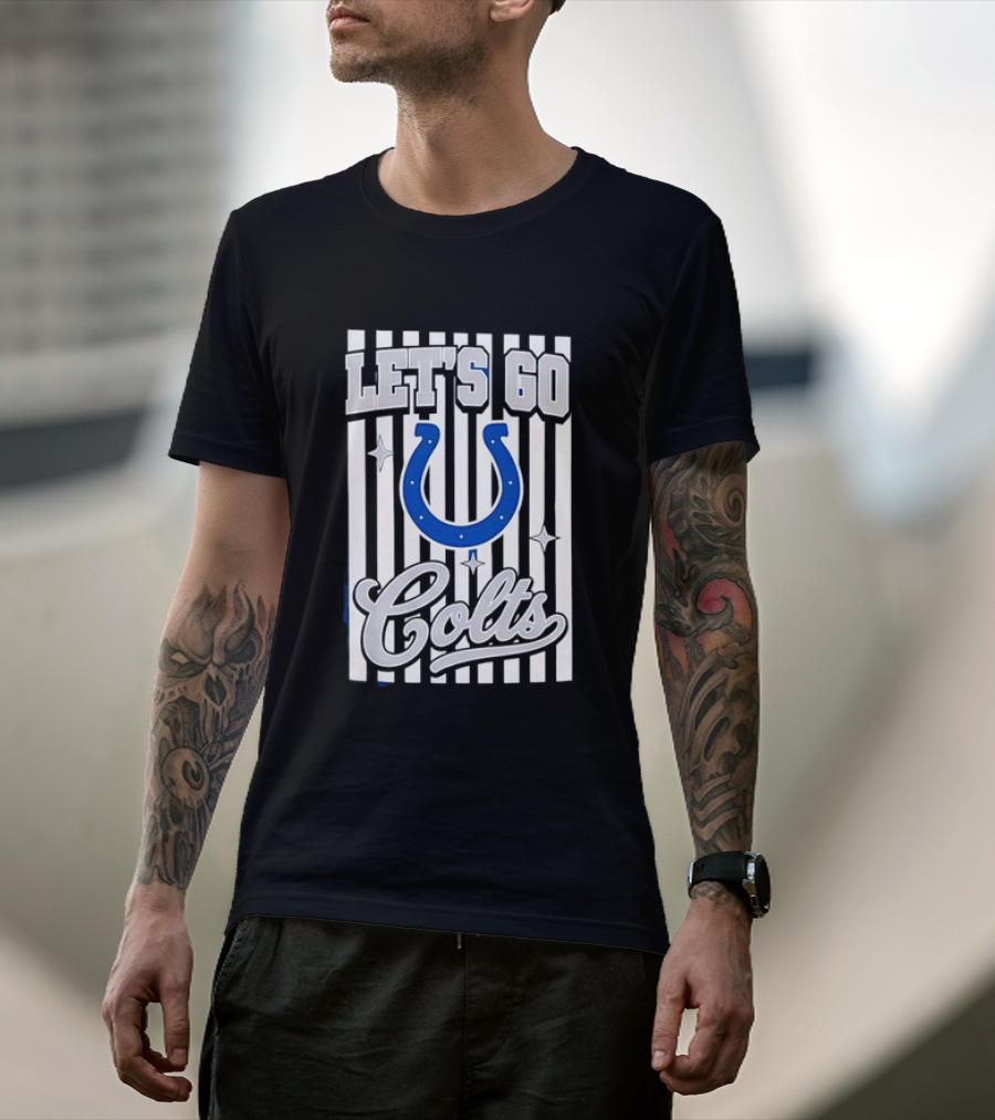 Let's Go Indianapolis Colts Football Colts Horseshoe T-Shirt