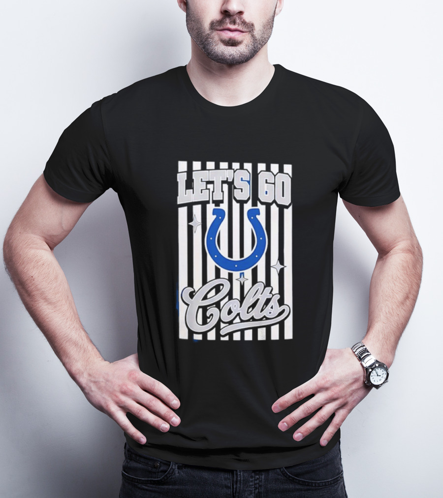 Let's Go Indianapolis Colts Football Colts Horseshoe T-Shirt