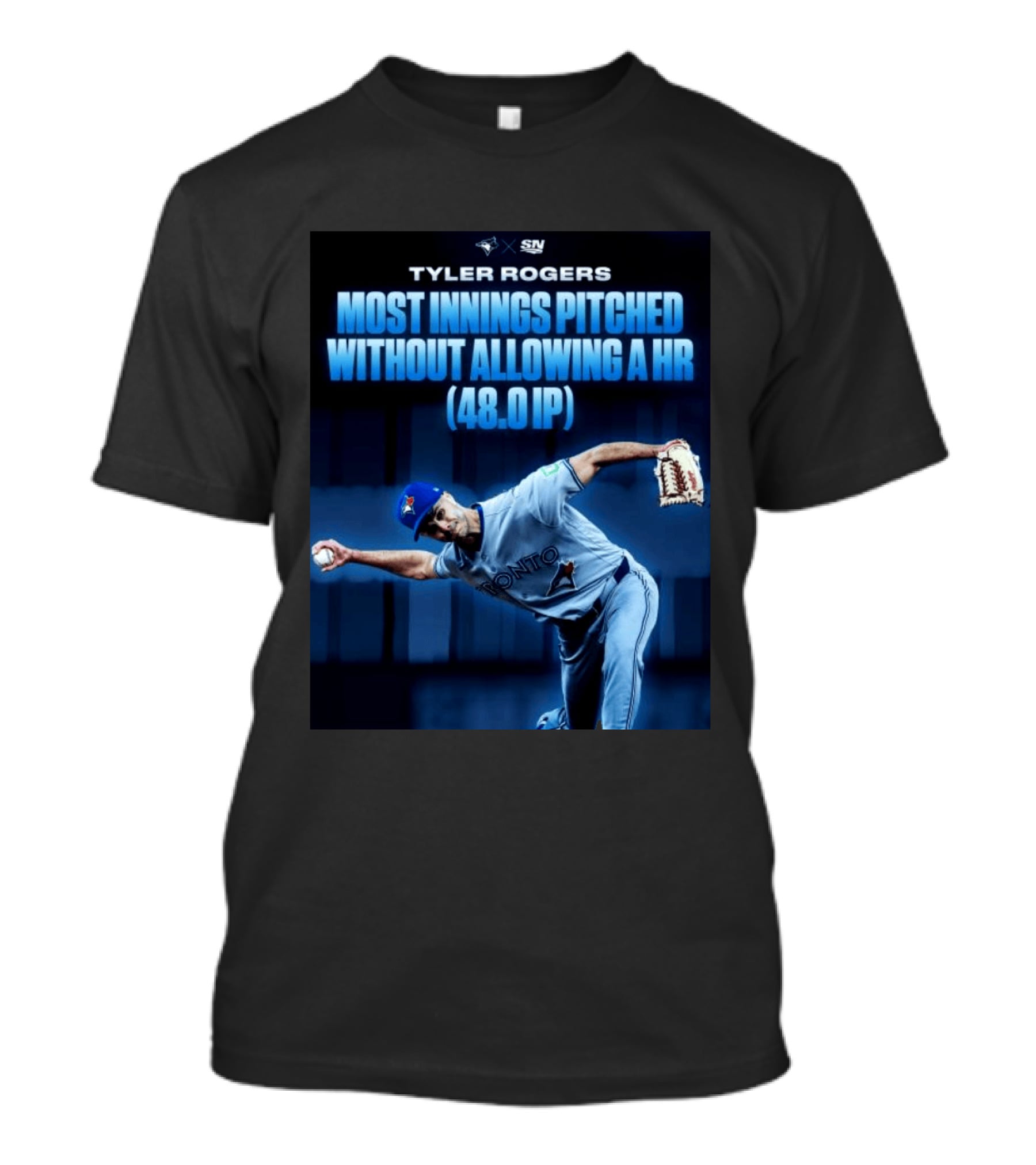 Tyler Rogers Most Innings Pitched Without Allowing A HR 48.0 IP Toronto T-Shirt