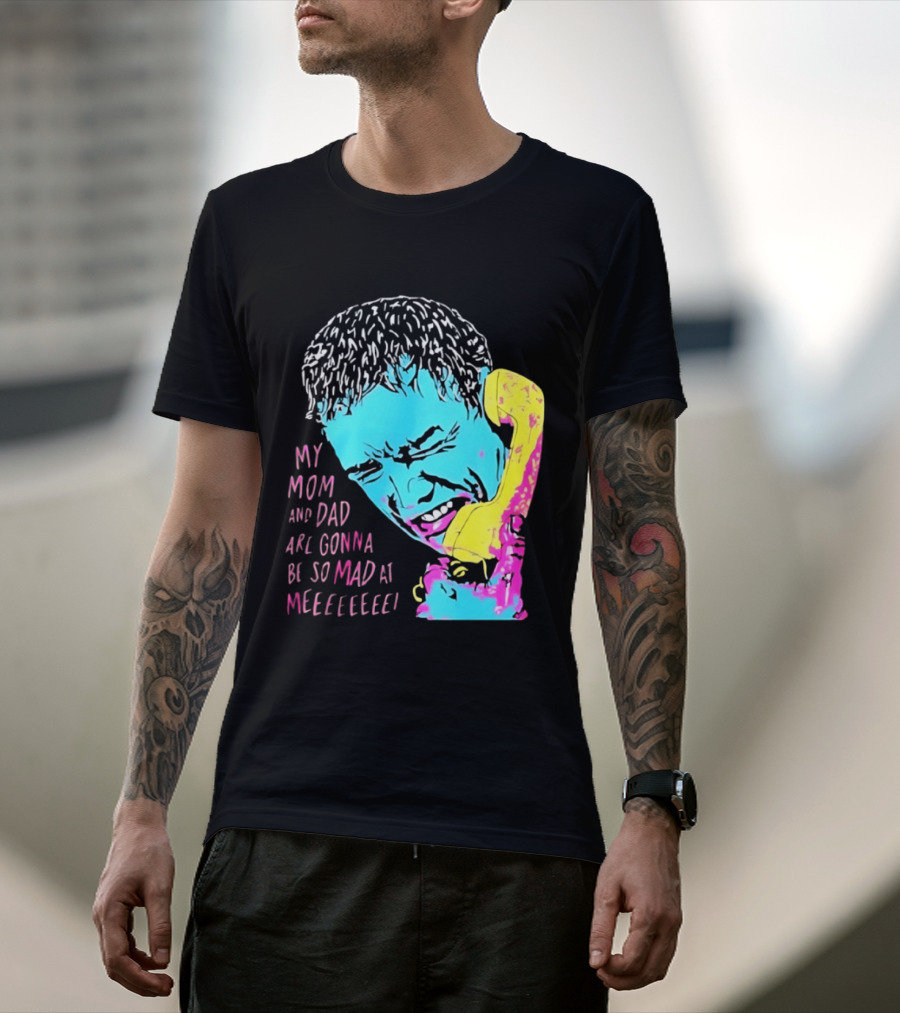 My Mom And Dad Are Gonna Be So Mad At Me Kevin McCallister Home Alone Phone Scene Retro Pop T-Shirt