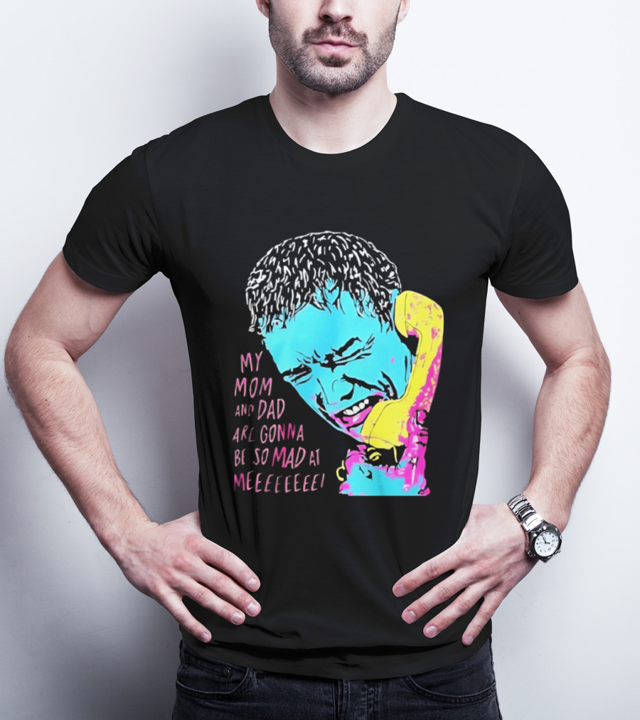 My Mom And Dad Are Gonna Be So Mad At Me Kevin McCallister Home Alone Phone Scene Retro Pop T-Shirt