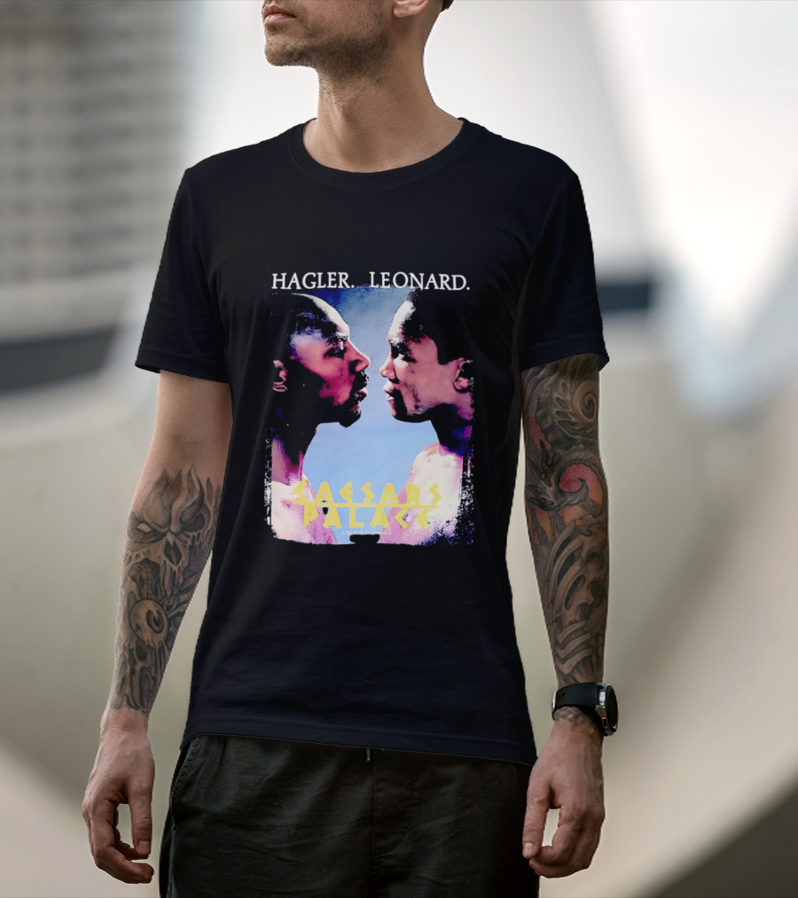 Hagler Leonard Caesars Palace Boxing Match Showdown T-Shirt