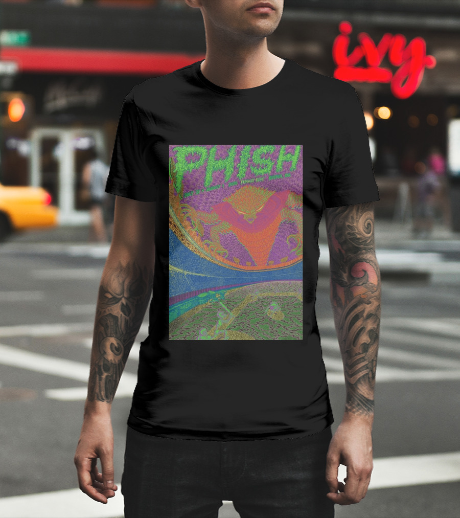 Phish Fenway Park Boston MA Tour July 31 Aug 1 2026 Colorful Psychedelic Dragon T-Shirt