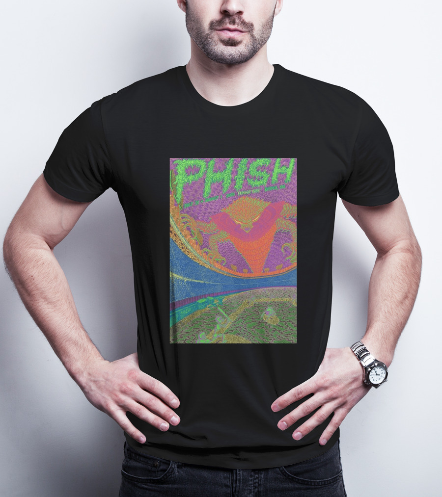 Phish Fenway Park Boston MA Tour July 31 Aug 1 2026 Colorful Psychedelic Dragon T-Shirt