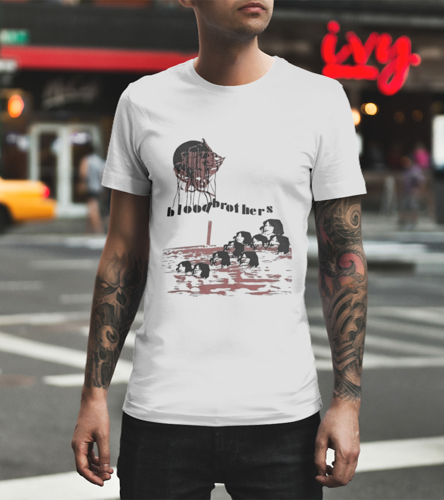 Blood Brothers Musical West End Willy Russell Dripping Red Moon T-Shirt